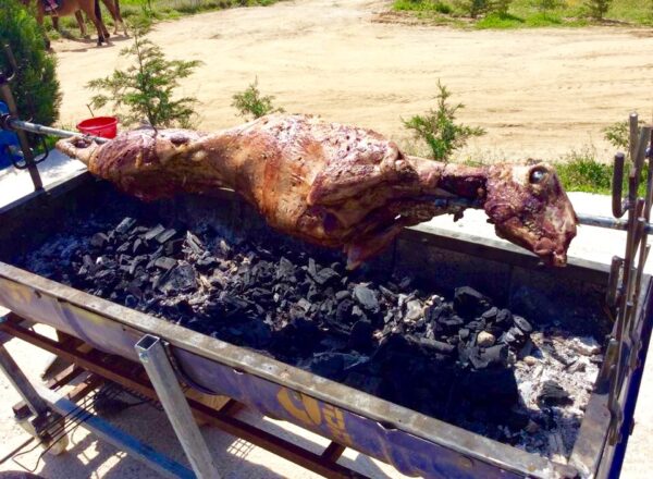 Greek Lamb on a spit - Mygreekitchen
